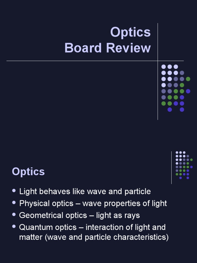 Clinical Optics Review | PDF | Lens (Optics) | Optics