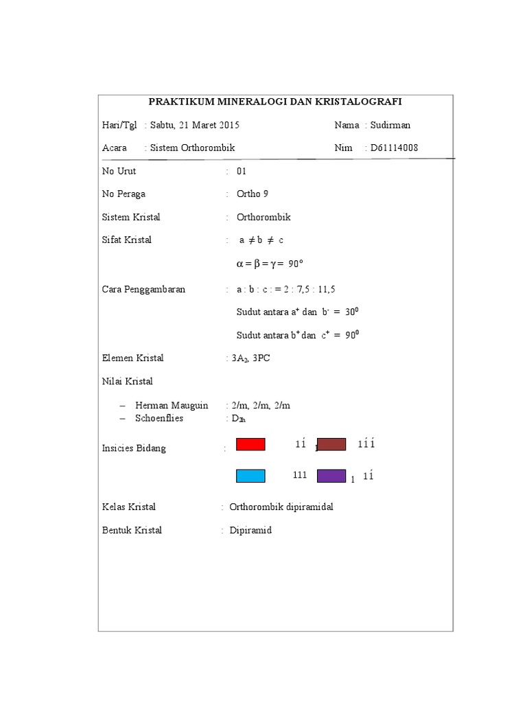 Praktikum Mineralogi Dan Kristalografi | PDF