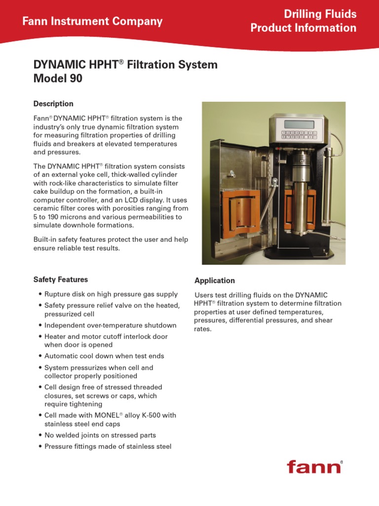 Dynamic HPHT System - FANN | PDF | Pressure Measurement | Pressure