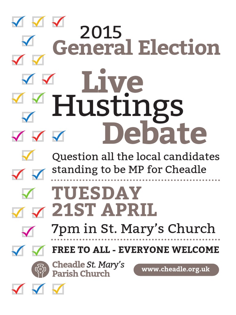 Cheadle MP Candidates Debate 2015 | PDF