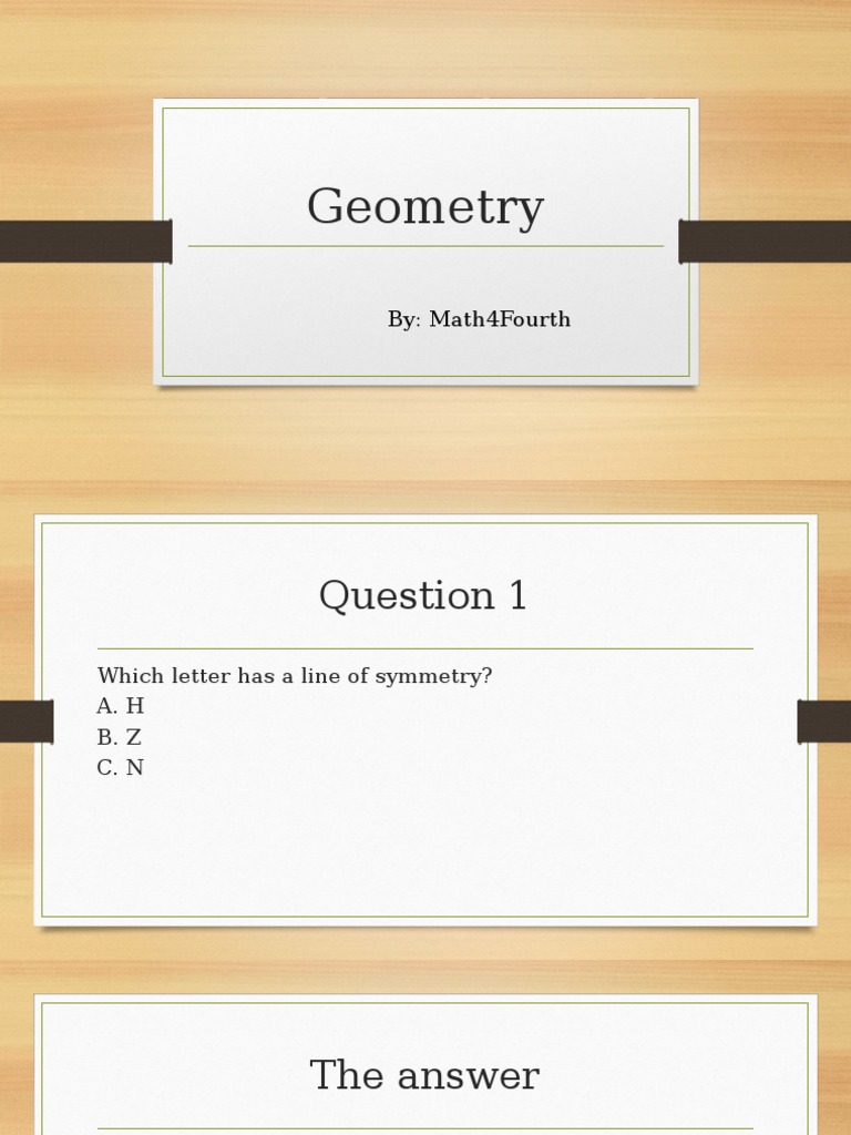 Geometry Symmetry Questions and Answers | PDF | Teaching Methods ...