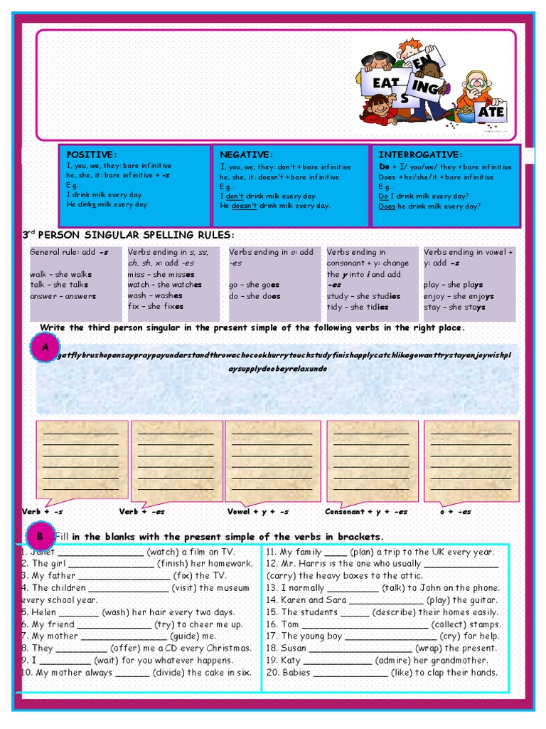 Present Simple | PDF | Grammar | Syntactic Relationships