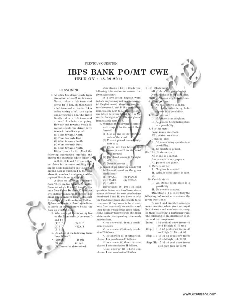 Ibps Po Paper 2011 | PDF | Global Warming | Economic Growth