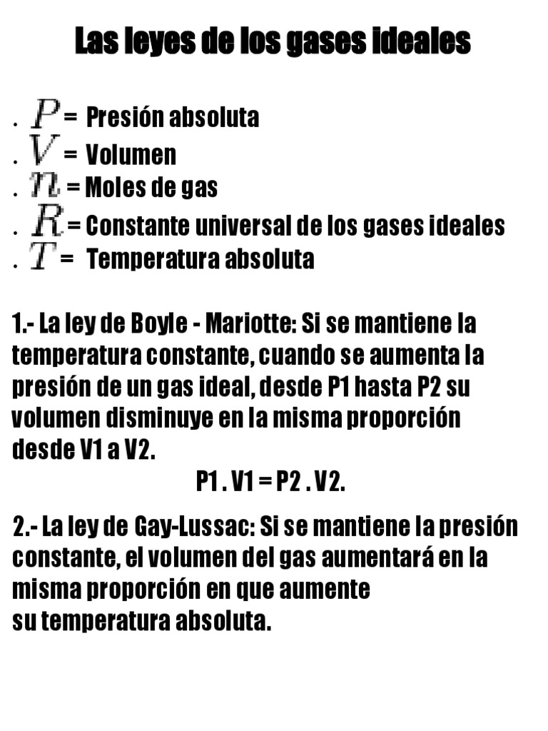 Las Leyes de Los Gases Ideales | PDF