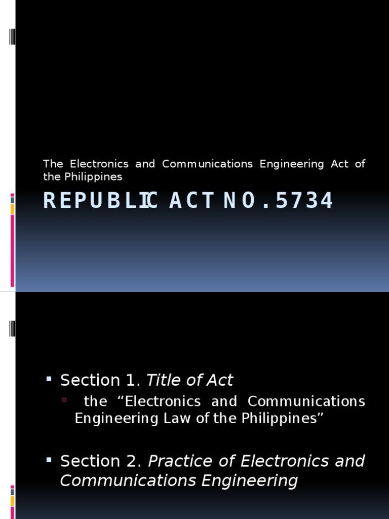 Republic Act No 5734 | PDF | Board Of Directors | President Of The ...