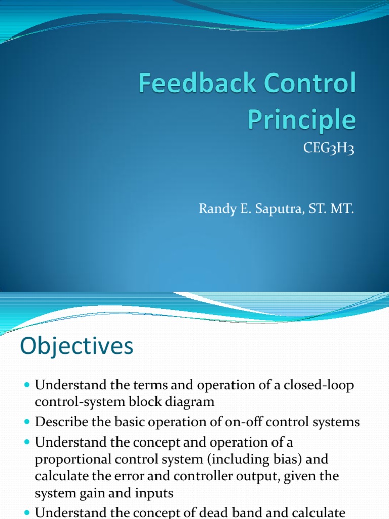 04 Feedback Control 1 | PDF | Control System | Control Theory