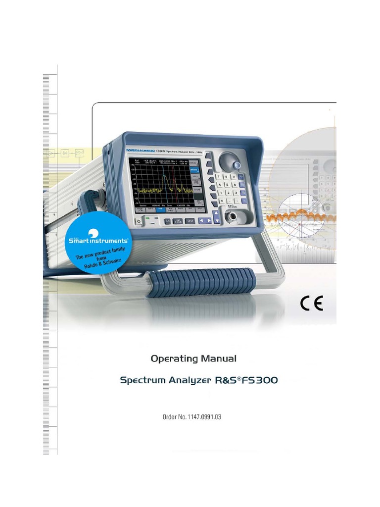 FS300 Spectrum Analyser User Manual | Bandwidth (Signal Processing ...
