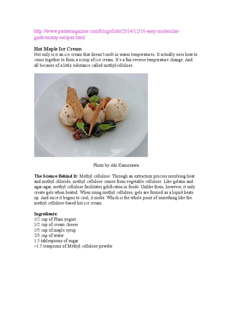 Molecular Gastronomy Desserts | PDF | Custard | Chocolate