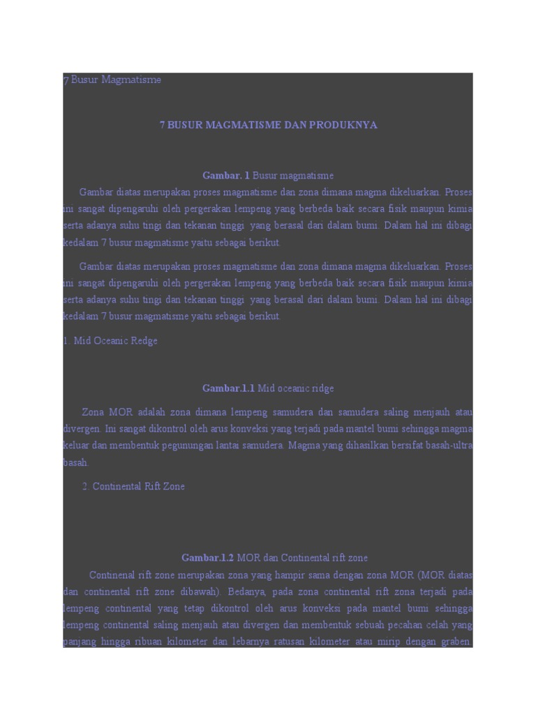7 Busur Magmatisme | PDF | Sains & Matematika