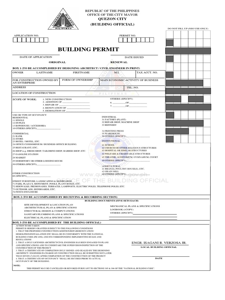 Building Permit | PDF | Architect | Specification (Technical Standard)