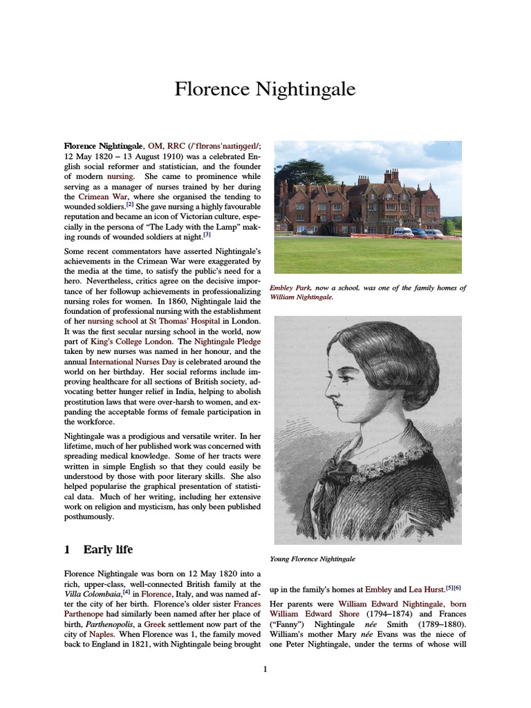 Biography England Florence Nightingale