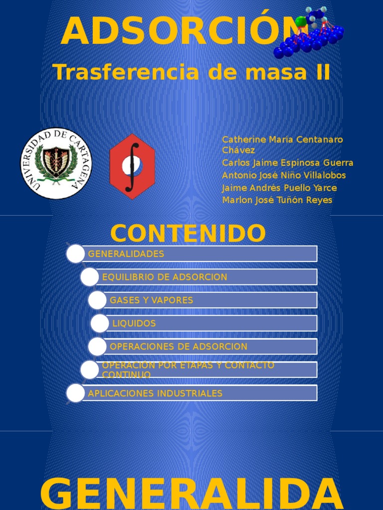 Generalidades: Adsorcion | Adsorción | Química