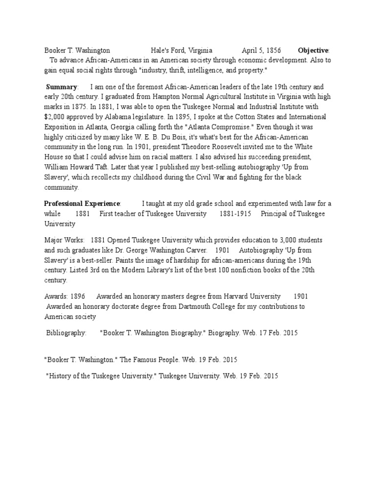 Booker T. Washington's Legacy | PDF | Social Science