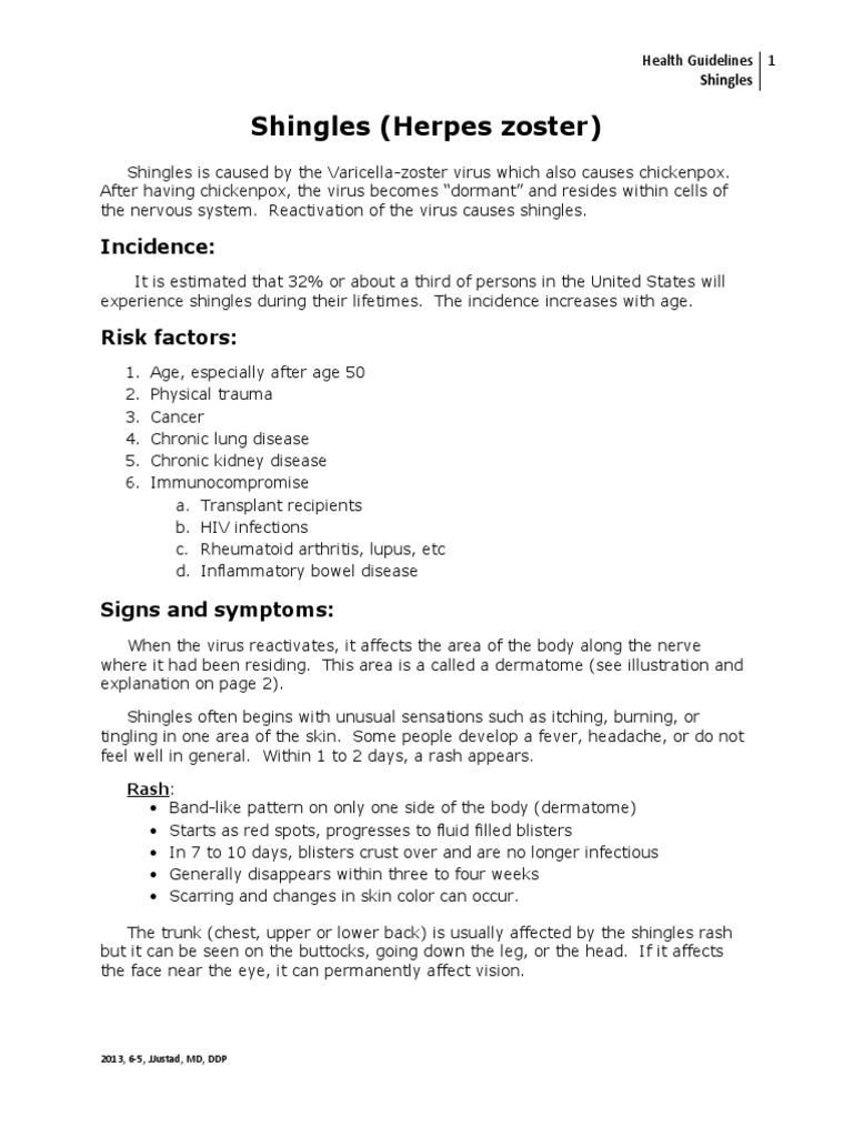 Shingles | Public Health | Epidemiology