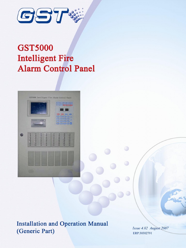 GST5000 Intelligent Fire Alarm Control Panel Issue4.02 | PDF | Power ...