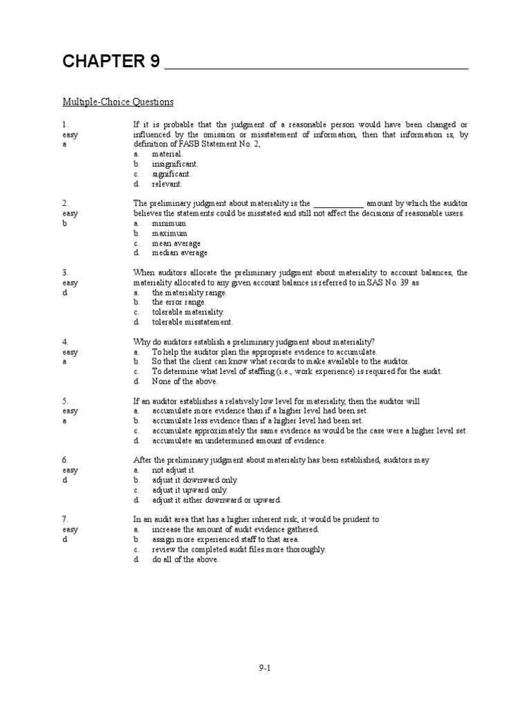 T.B - CH09 | PDF | Financial Audit | Auditor's Report
