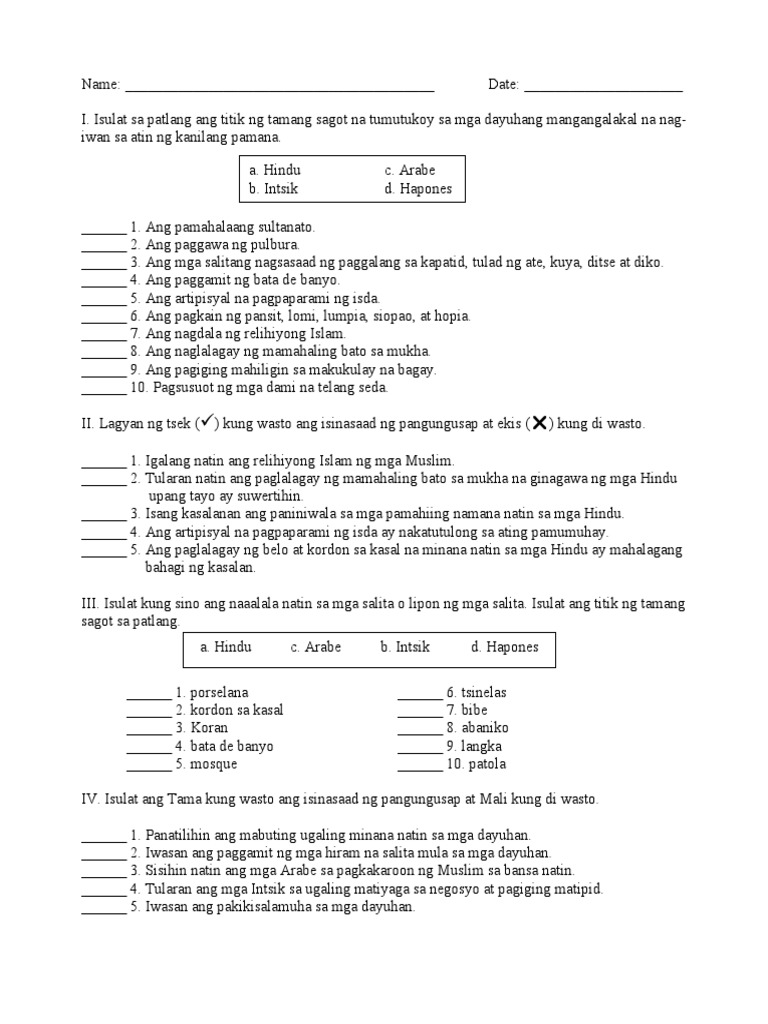 Makabayan Grade 2 and 3 - 1short | PDF