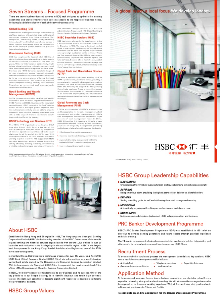 Seven Streams - Focused Programme: Global Banking (GB) HSBC Securities ...