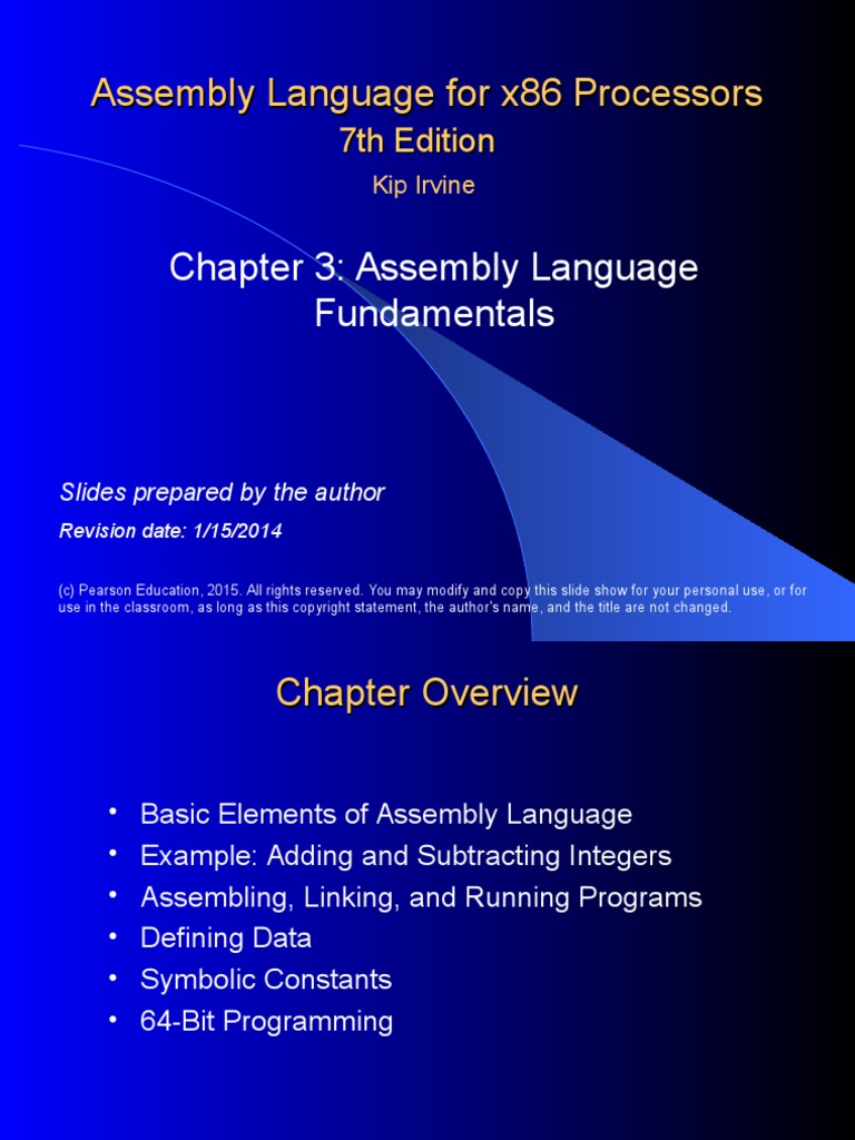 221ch03ppt Integer Computer Science Assembly Language 