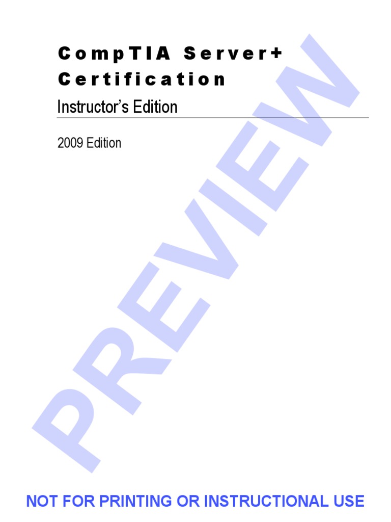 CompTIA Server+ | PDF | Comp Tia | Computer Data Storage