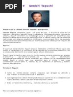 GENICHI TAGUCHI Aportes A La Calidad | PDF | Calidad (comercial) | Diseño