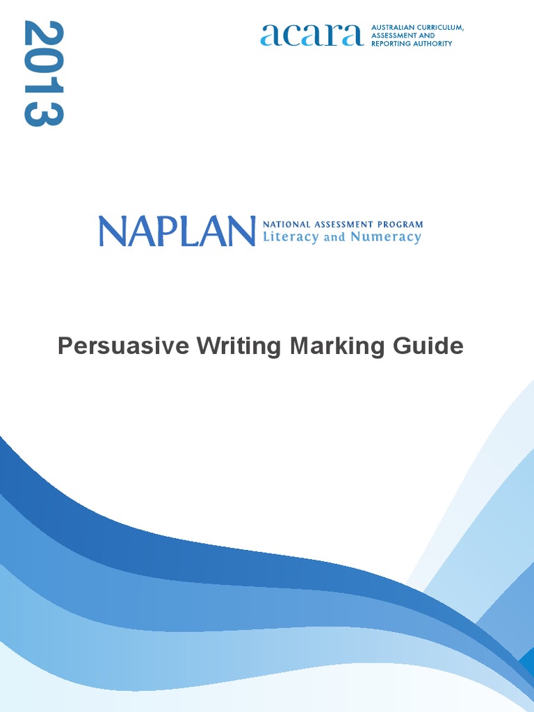 Persuasive Writing Guide Naplan | PDF | Sentence (Linguistics) | Part ...