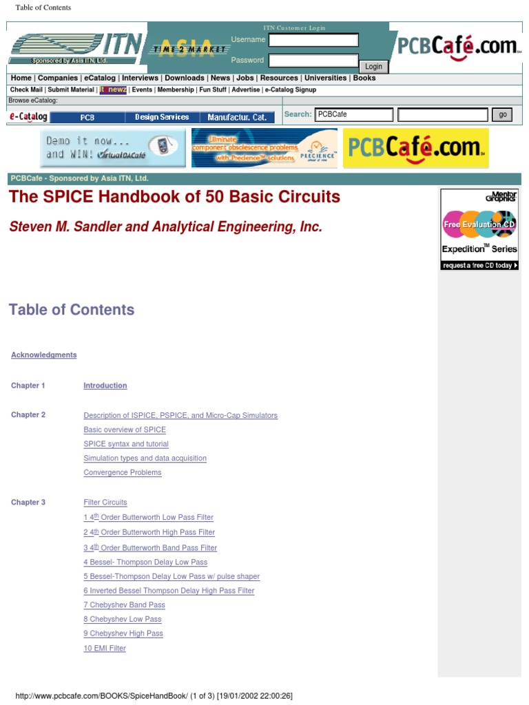 Electronic - The Spice Handbook of 50 Basic Circuits | PDF | Spice | Electronic Oscillator