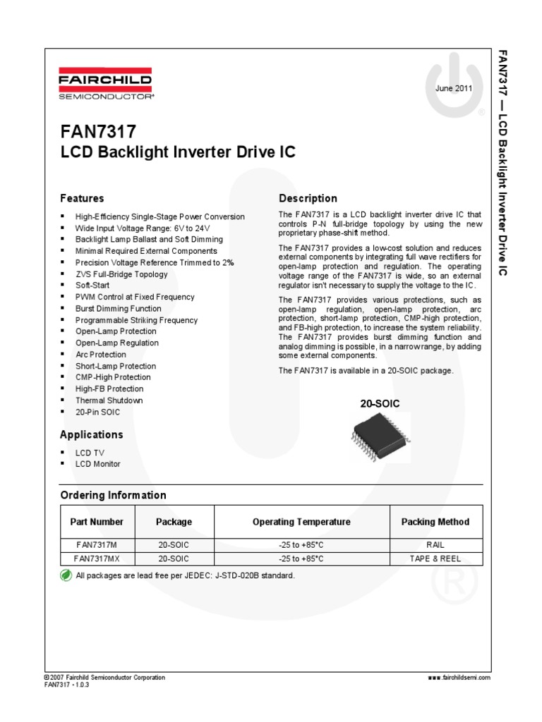 Fan 7317 | PDF | Amplifier | Power Inverter
