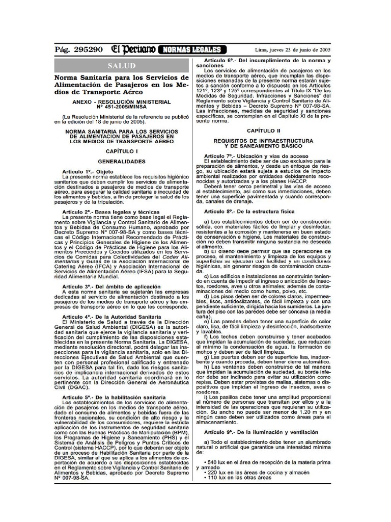 RM 451-2005 Minsa | PDF