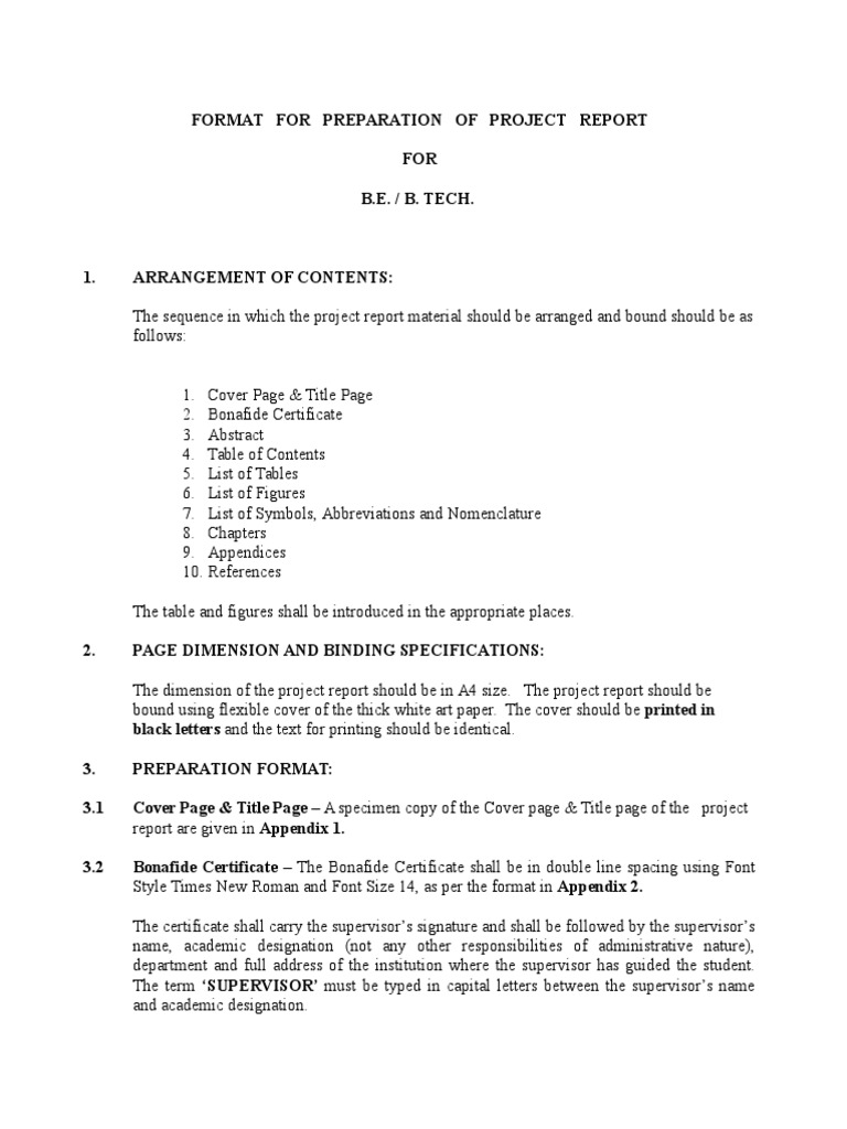 Ug Project Report Format | PDF | Typefaces | Times New Roman