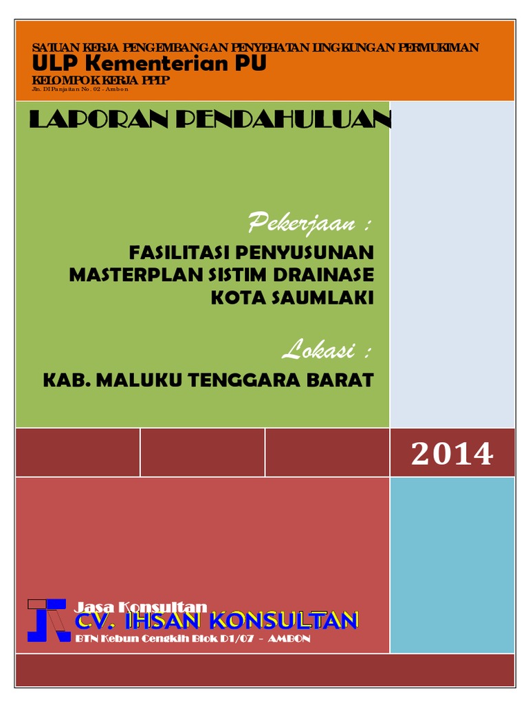 Masterplan Drainase Saumlaki | PDF