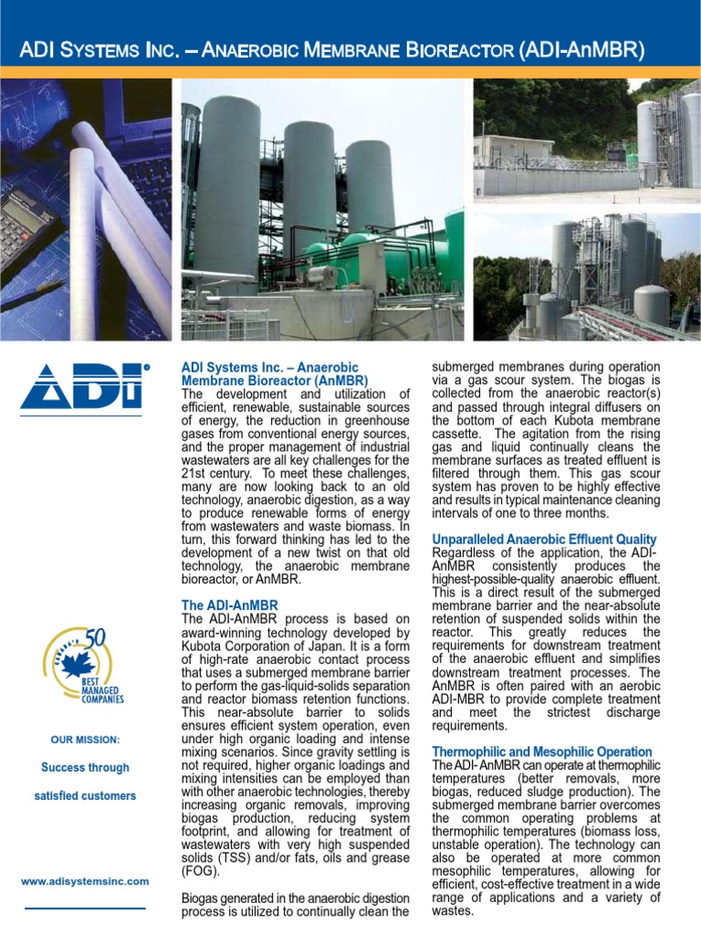 Adi Anmbr Brochure | PDF | Anaerobic Digestion | Biogas