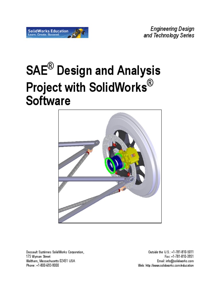 Sae Design And Analysis Project With Solidworks Pdf Computer File