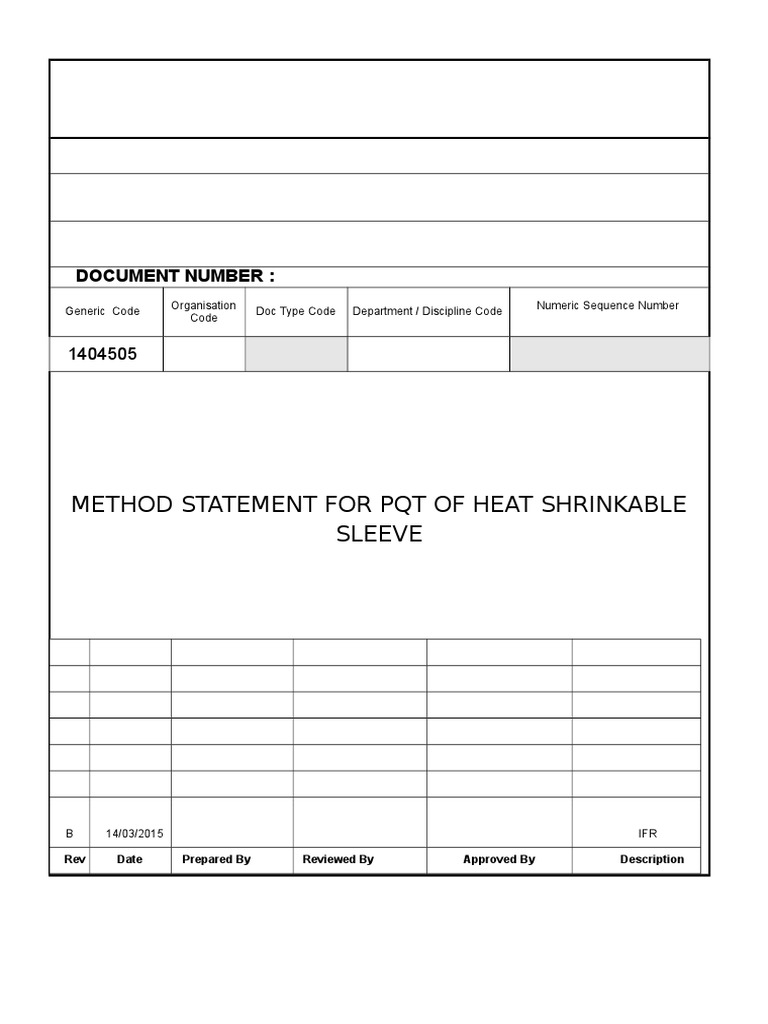 Work Method Statement FOR HSS PQT | PDF | Welding | Construction