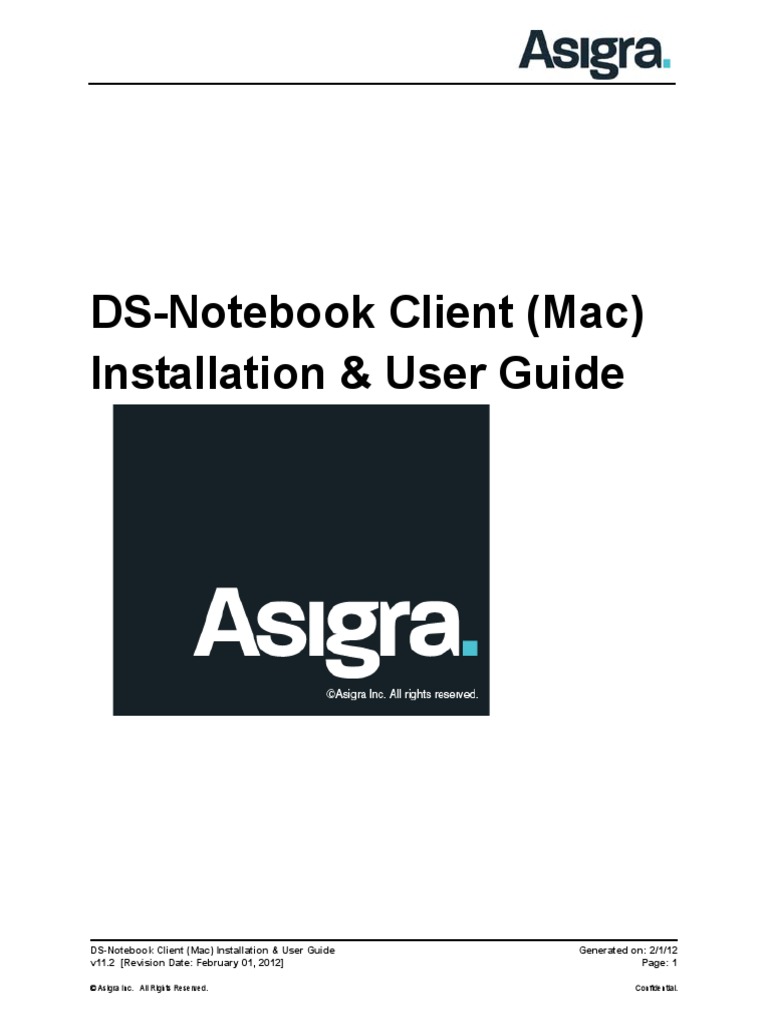 DS-Notebook Client (Mac) Installation & User Guide | PDF | Installation ...