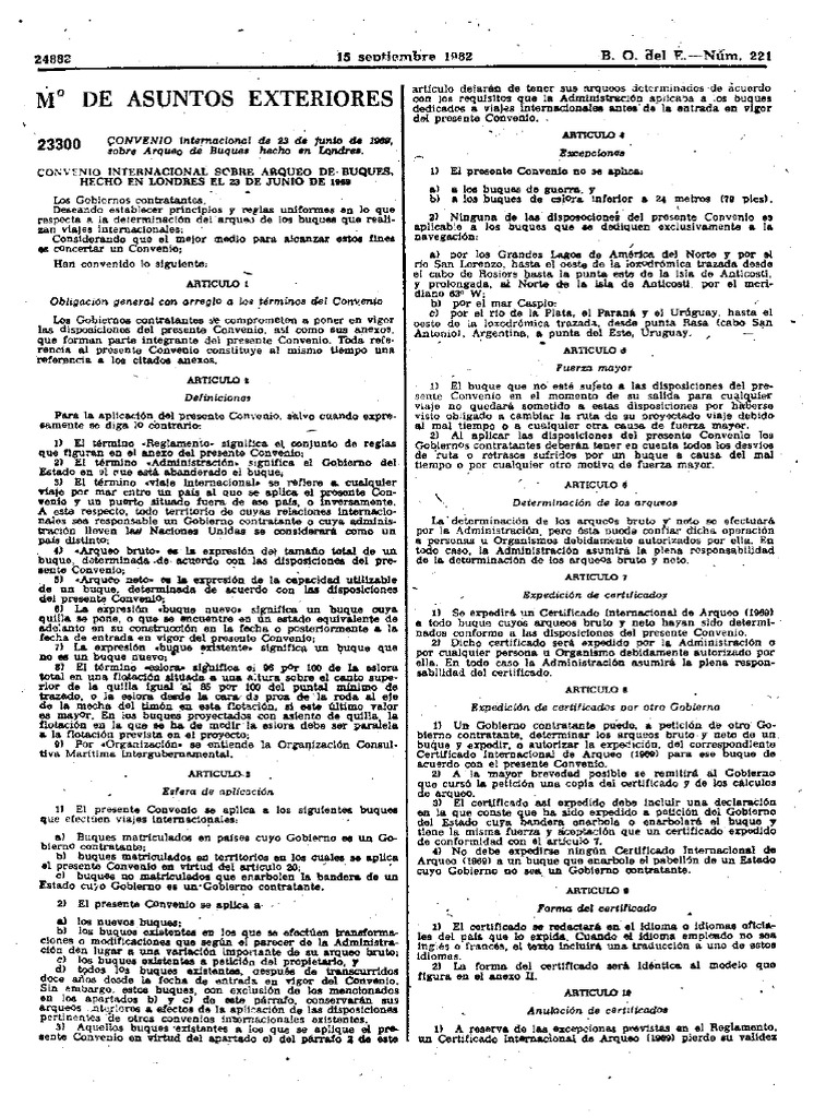Convenio Internacional Sobre Arqueo | PDF | Naciones Unidas | Relaciones internacionales