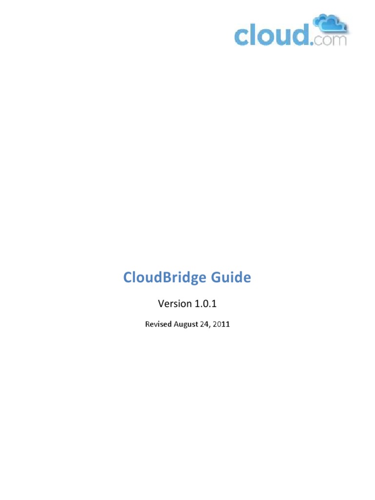 CloudBridge1 0InstallGuide | PDF