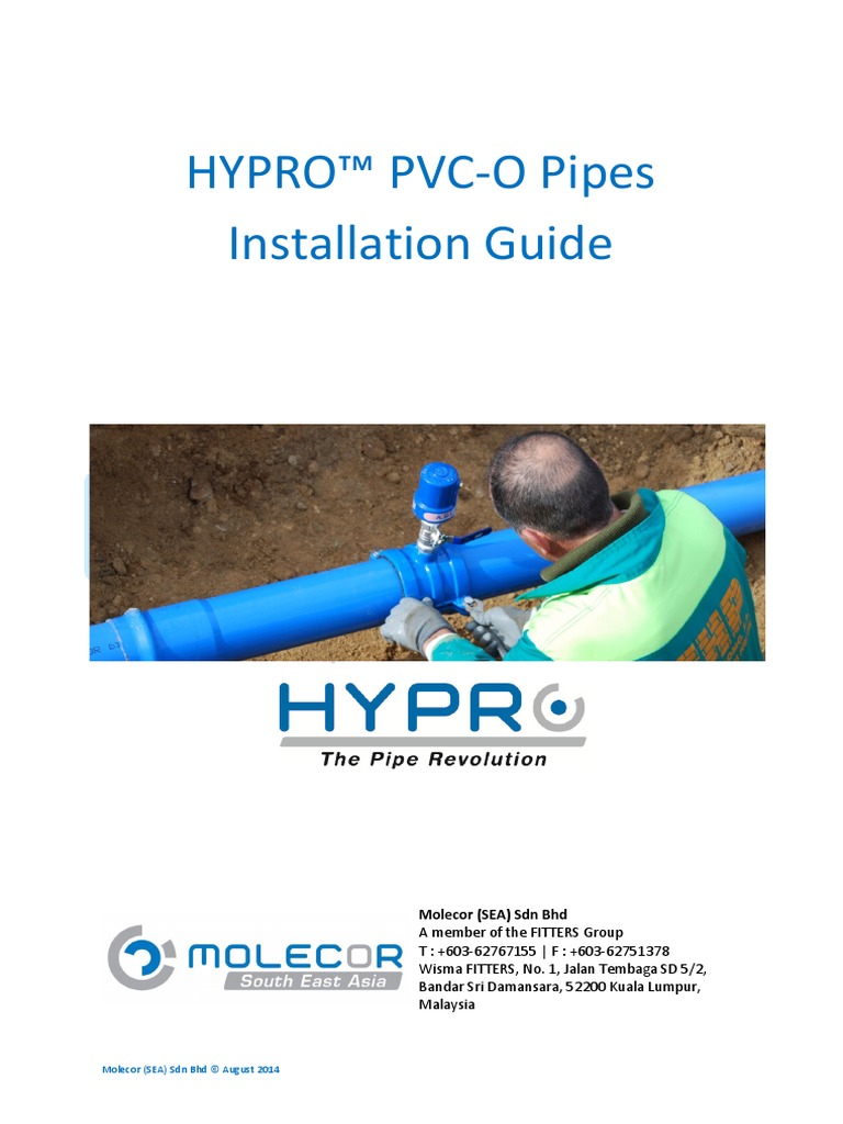 HYPRO™ PVC-O Pipes Installation Guide: Molecor (SEA) SDN BHD | PDF ...