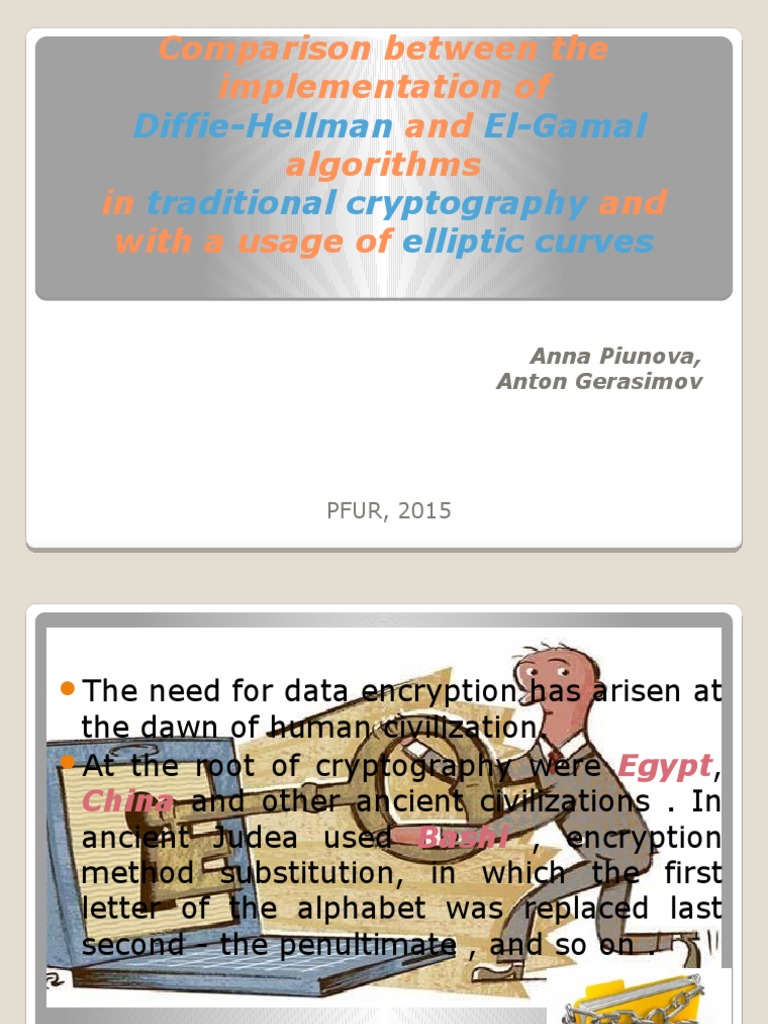 Elliptic Curves El-Gamal and Diffie-Hellman | PDF | Public Key Cryptography | Key (Cryptography)