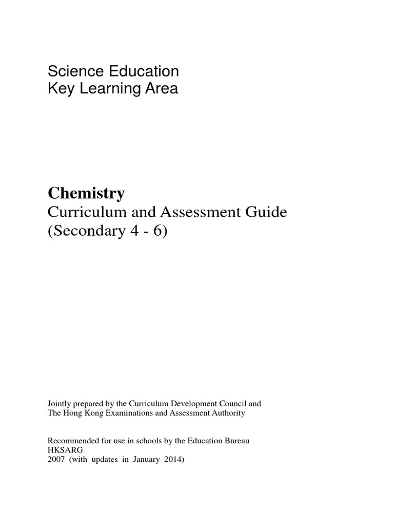 Chemistry Curriculum Guide HK | PDF | Ion | Molecules