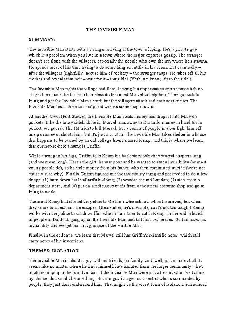 The Invisible Man | Download Free PDF | The Invisible Man | Science