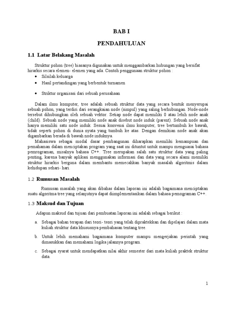Laporan Struktur Data Tree | PDF