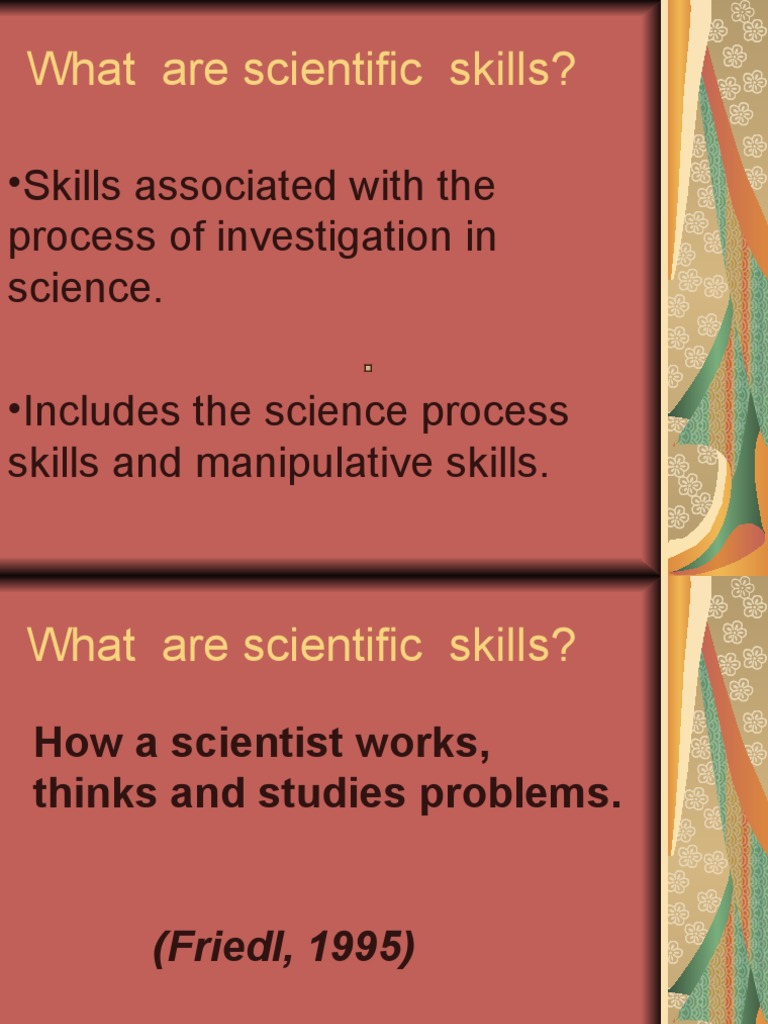 Science Process Skills | PDF | Observation | Inference