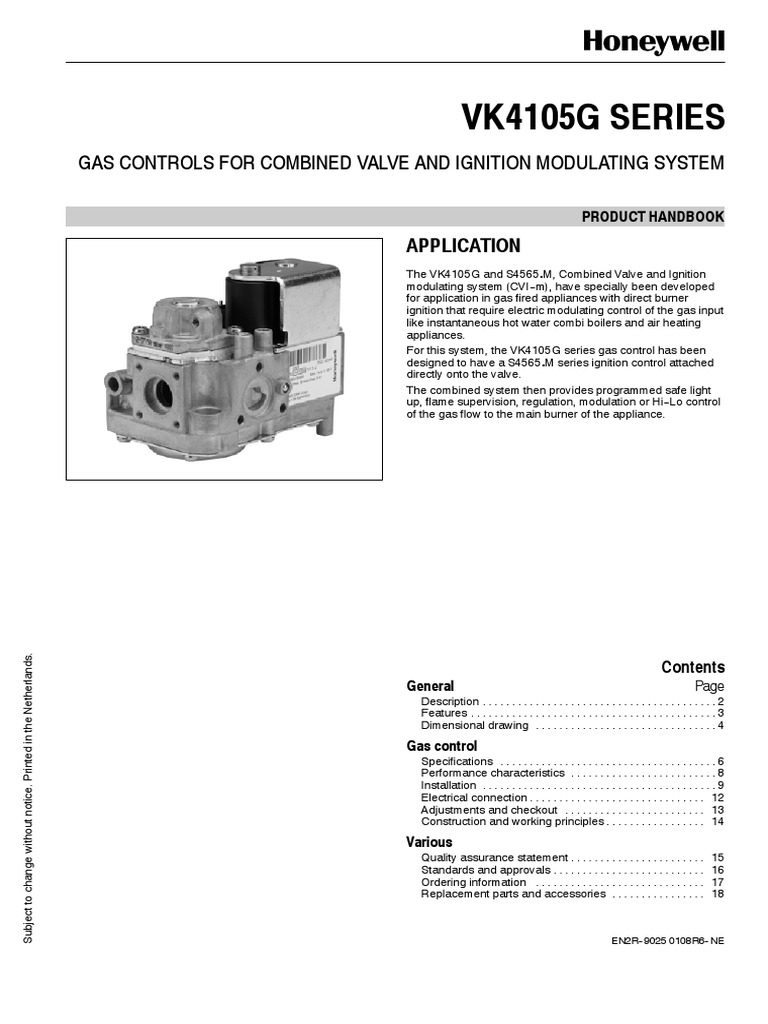 Gas Controls for Combined Valve and Ignition Modulating Systems ...