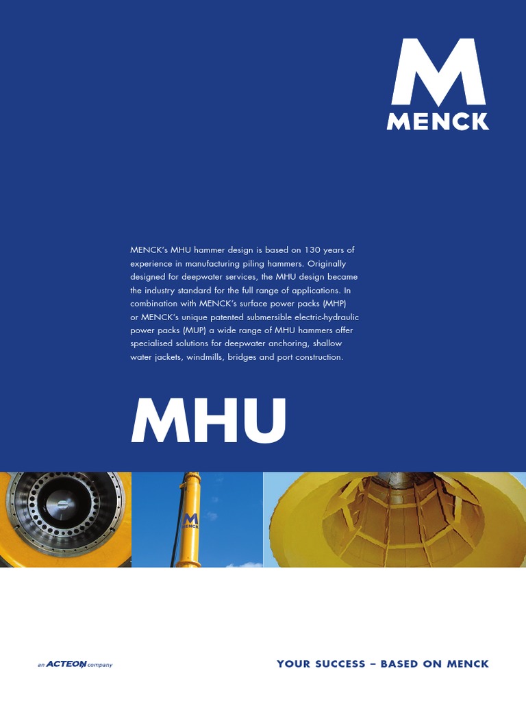 Menck Mhu Hammers | PDF | Hammer | Deep Foundation