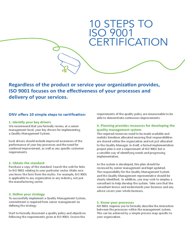 10 Steps to ISO 9001 Certification | Iso 9000 | Quality Management ...