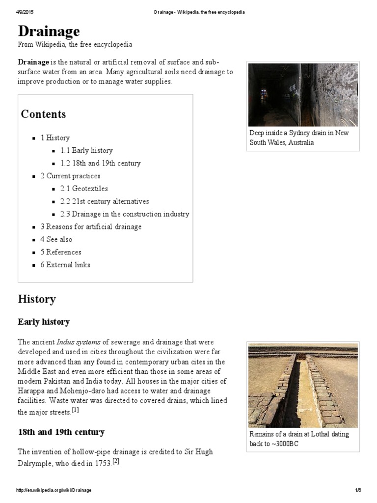 A Comprehensive Overview of Drainage Systems: From Ancient History to ...