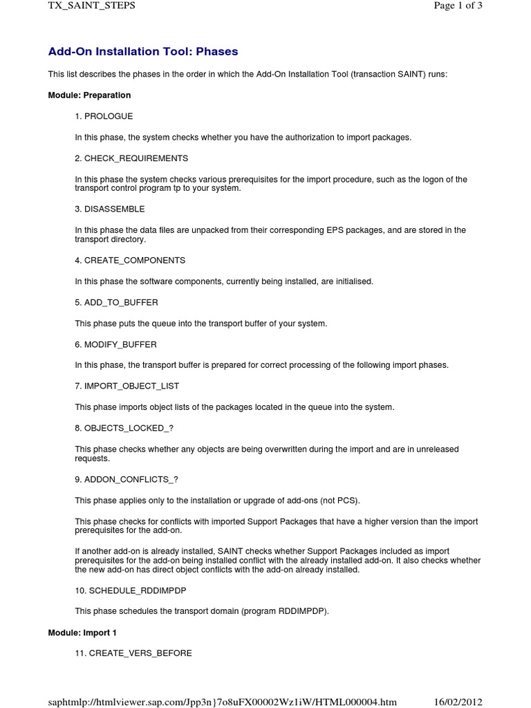 Add-On Installation Tool: Phases: Module: Preparation | PDF | Computer ...