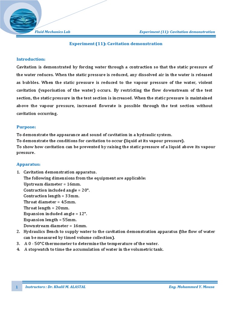 Experiment 11 4 Hydraulics Lab 2 | PDF | Flow Measurement | Valve