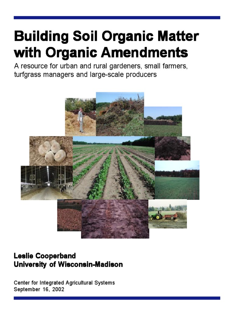 soil amendment.pdf | Organic Matter | Soil
